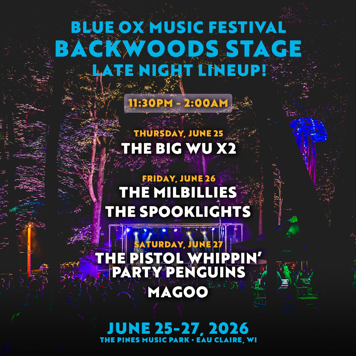 Late-Night Lineup - Blue Ox Music Festival